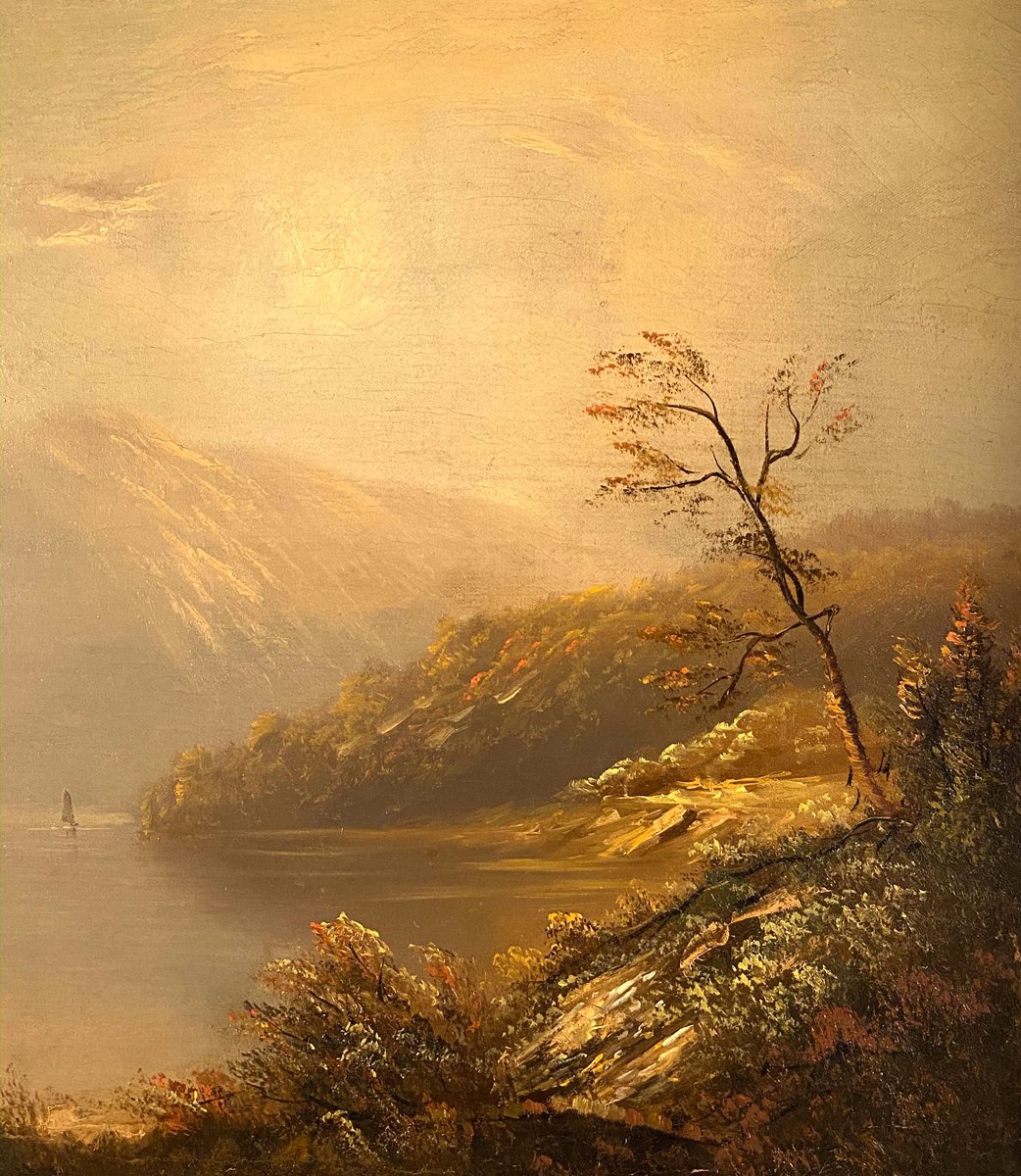 A View along the Hudson River, in the manner of Jasper Francis Cropsey ...